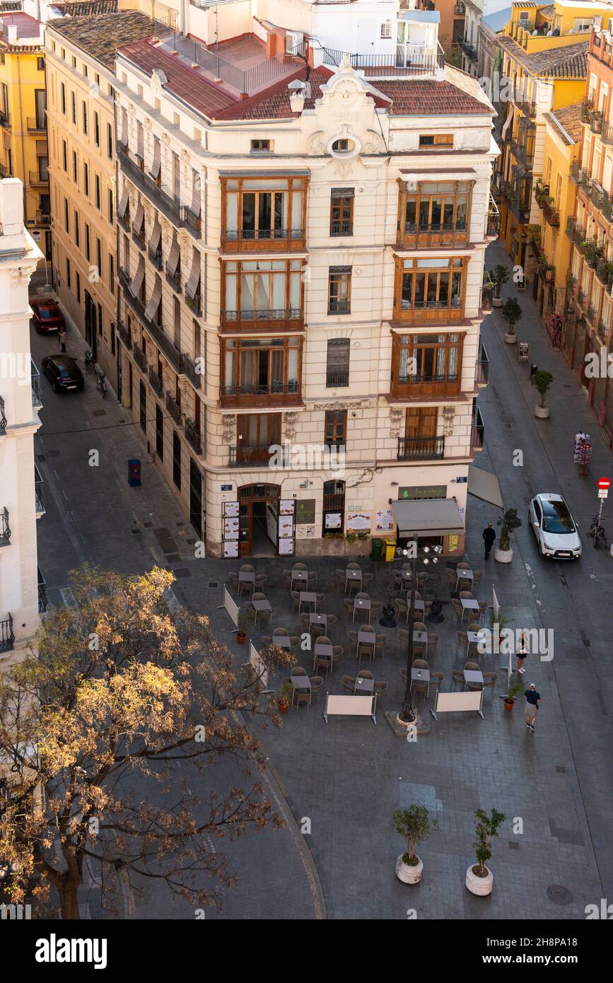 Street view in Valencia, Spain Stock Photo - Alamy