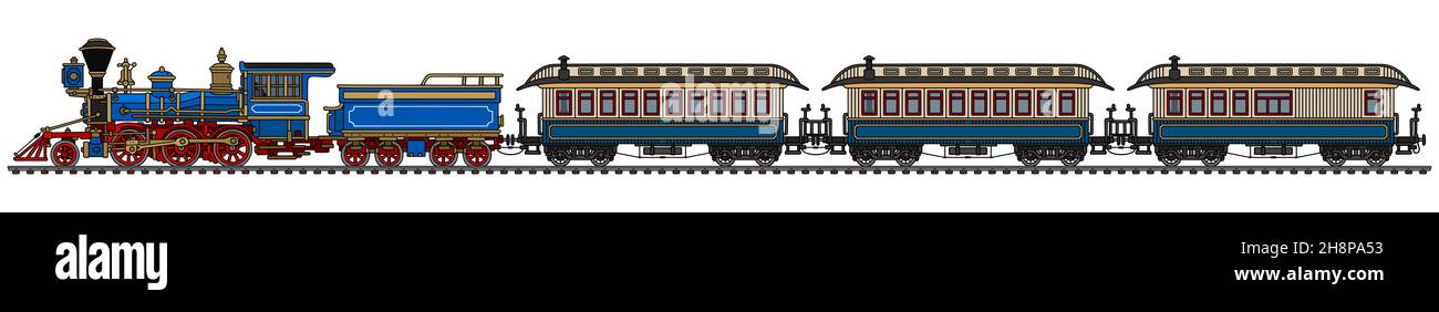 Old western railroad passenger car Cut Out Stock Images & Pictures - Alamy