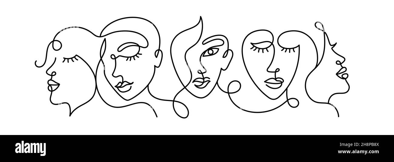 Abstract portrait art female Cut Out Stock Images & Pictures - Alamy