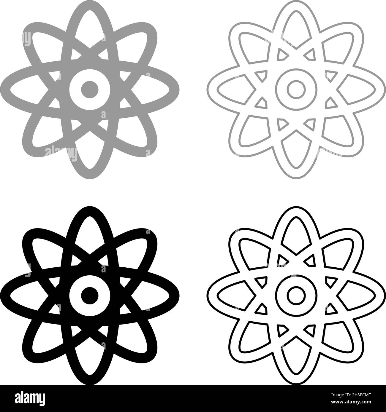 Atom line solid icon Cut Out Stock Images & Pictures - Alamy