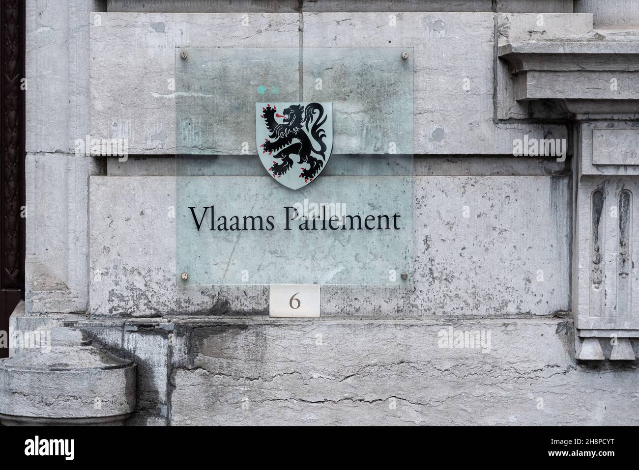 Saint-Josse, Brussels Capital Region, Belgium- 11 26 2021:Sign and logo ...