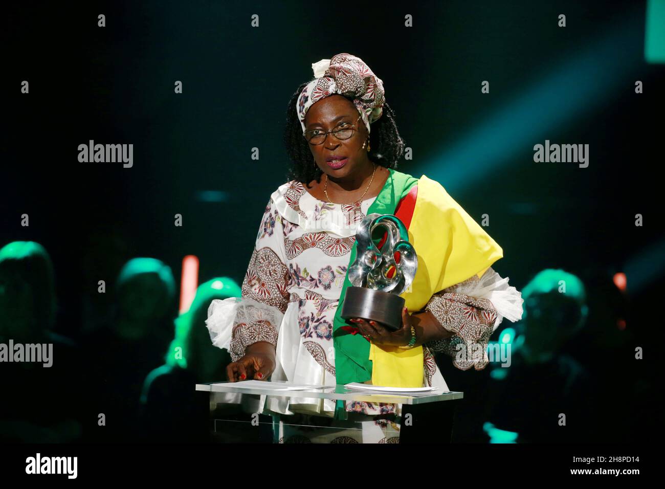 Laureate Marthe Wandou, Cameroon, at the 2021 Right Livelihood Award ...