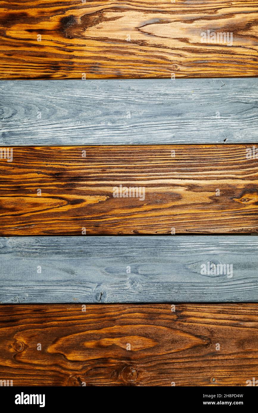 background made of natural wooden boards, boards of different colors ...