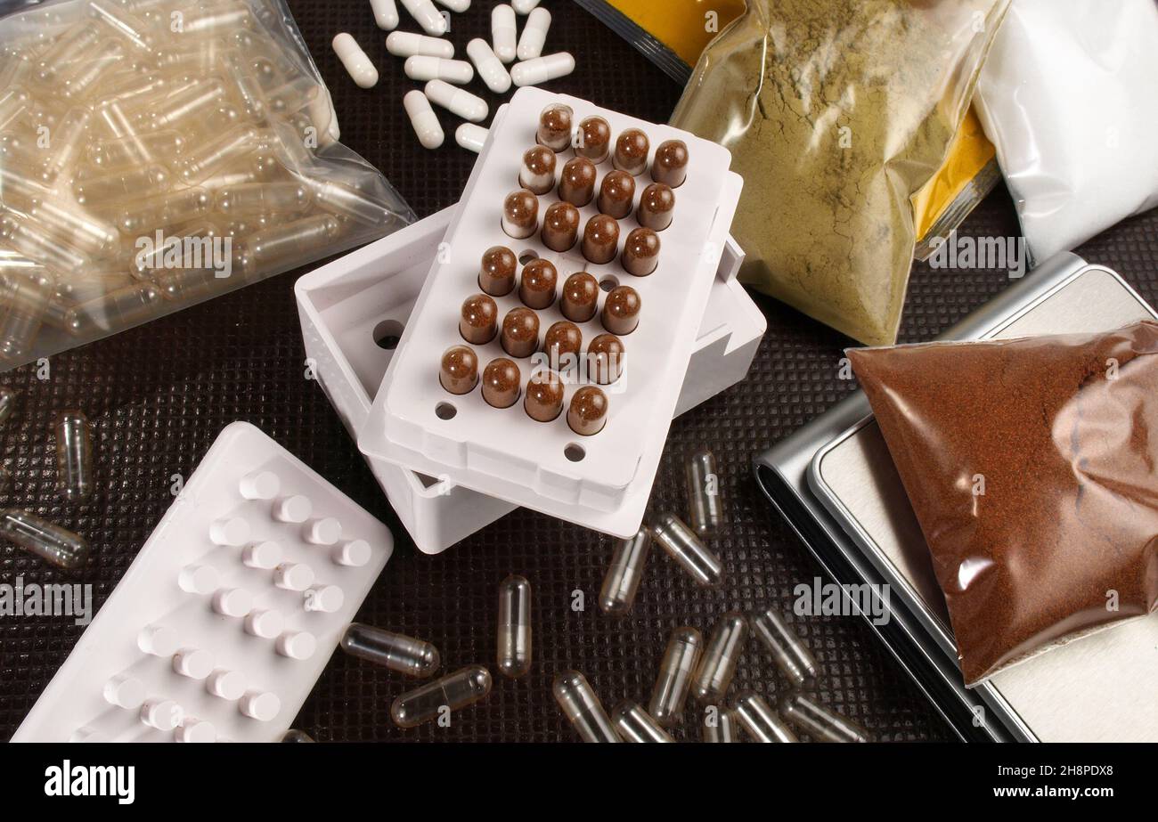 Capsule Machine - Healthy Nutrition Stock Photo - Alamy