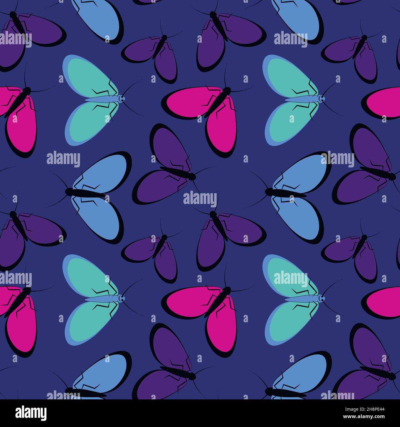 Seamless pattern, endless texture - Illustration on a square background ...