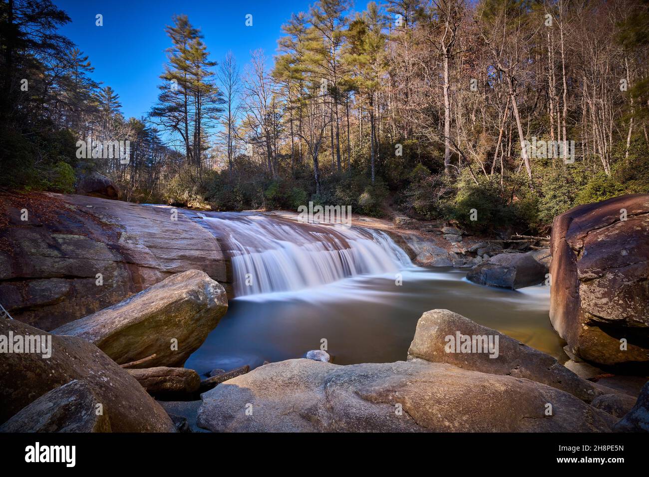Turtleback Falls in Gorges State Park near Sapphire in North Carolina ...