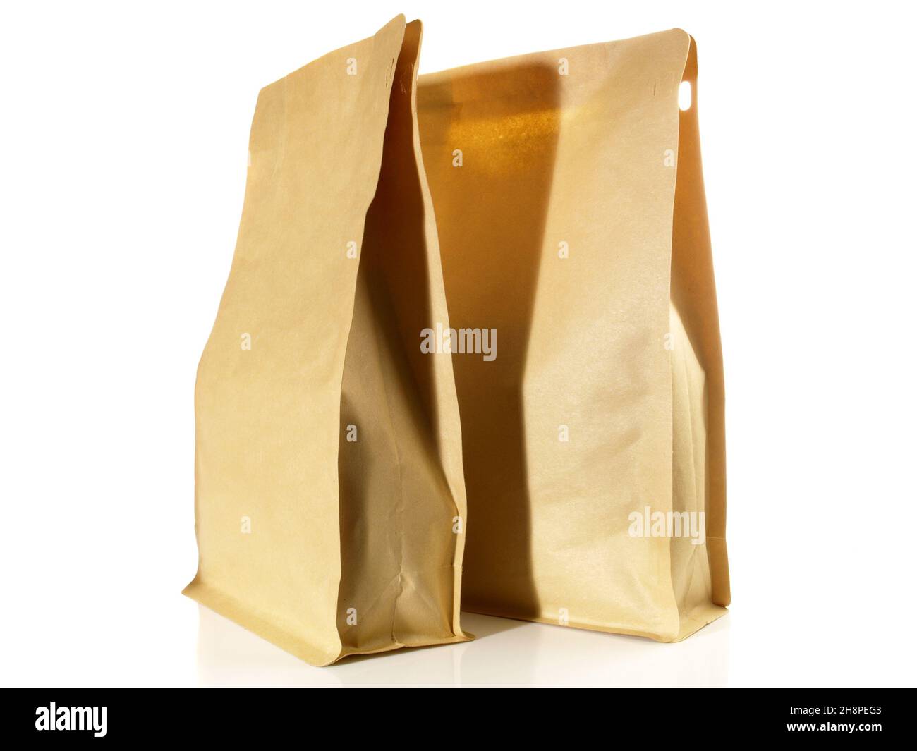 Different size paper bags isolated on white Background Stock Photo - Alamy
