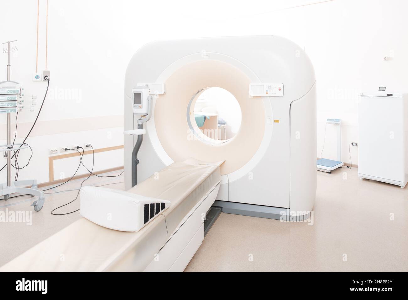 Medical CT or MRI Scan in the modern hospital laboratory. Interior of ...