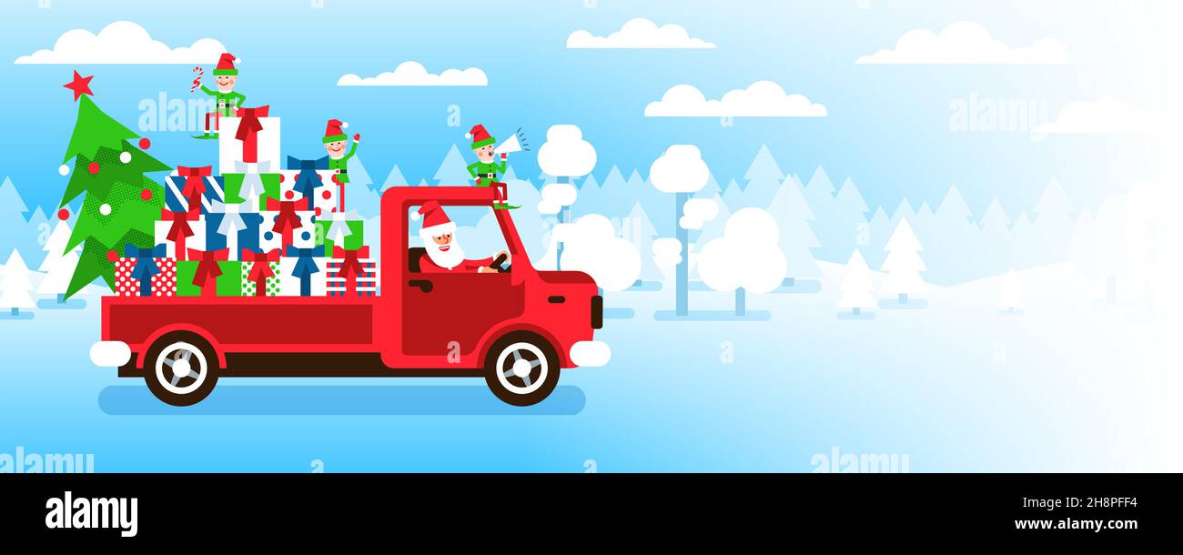 Cute santa claus helpers Stock Vector Images - Alamy