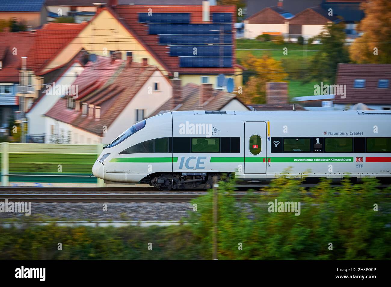 NUREMBERG, GERMANY - OCTOBER 25 2021:German high-speed train ICE ...
