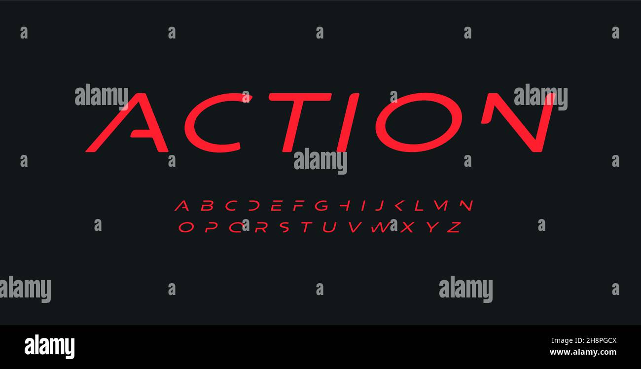 Minimalistic italic dynamic font movement alphabet. Modern logo elegant ...