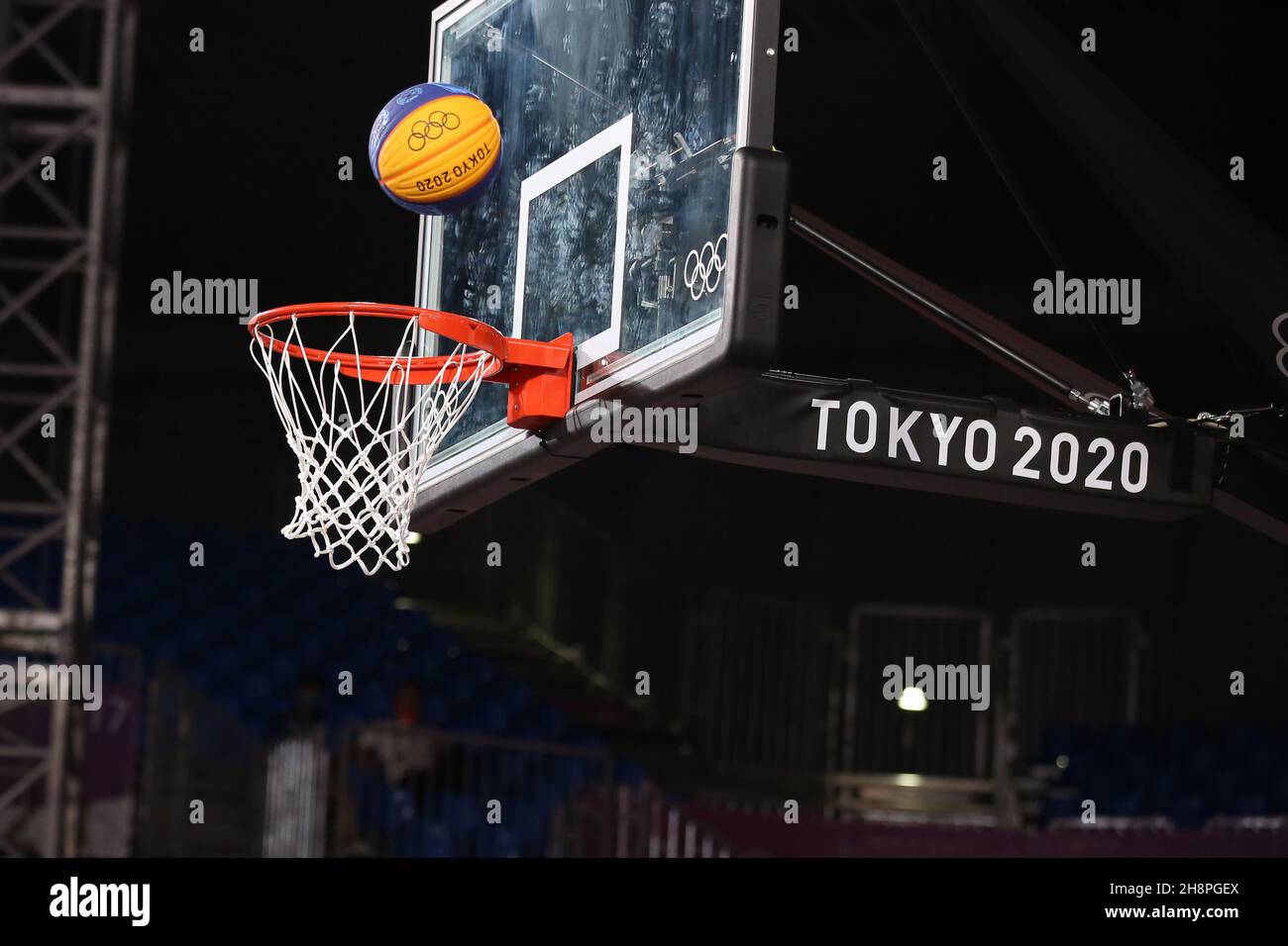 JULY 24th, 2021 - TOKYO, JAPAN: 3x3 Basketball Men's Pool Round game ...