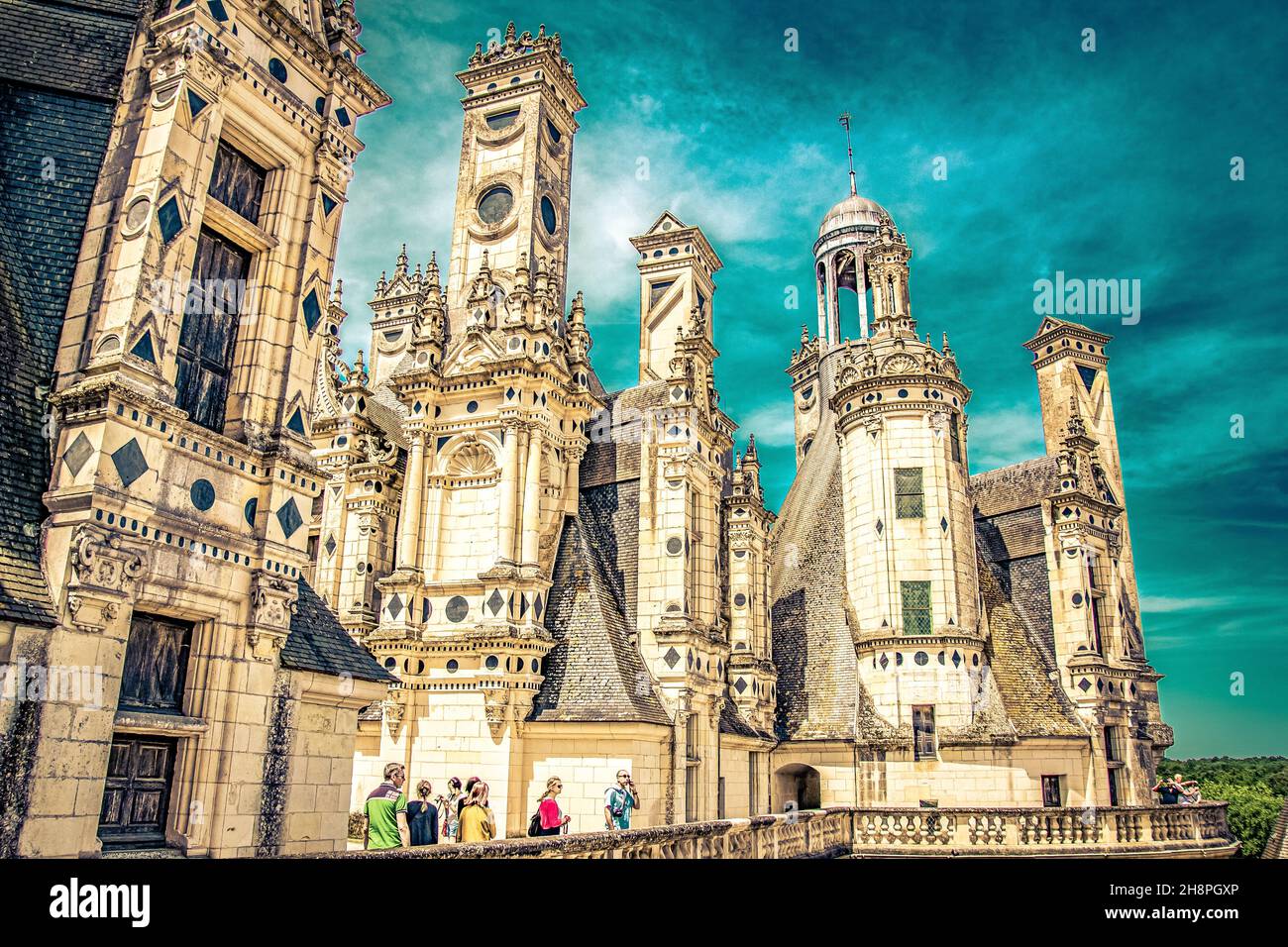 Chateau de Chambord, the largest castle in the Loire Valley. A UNESCO ...