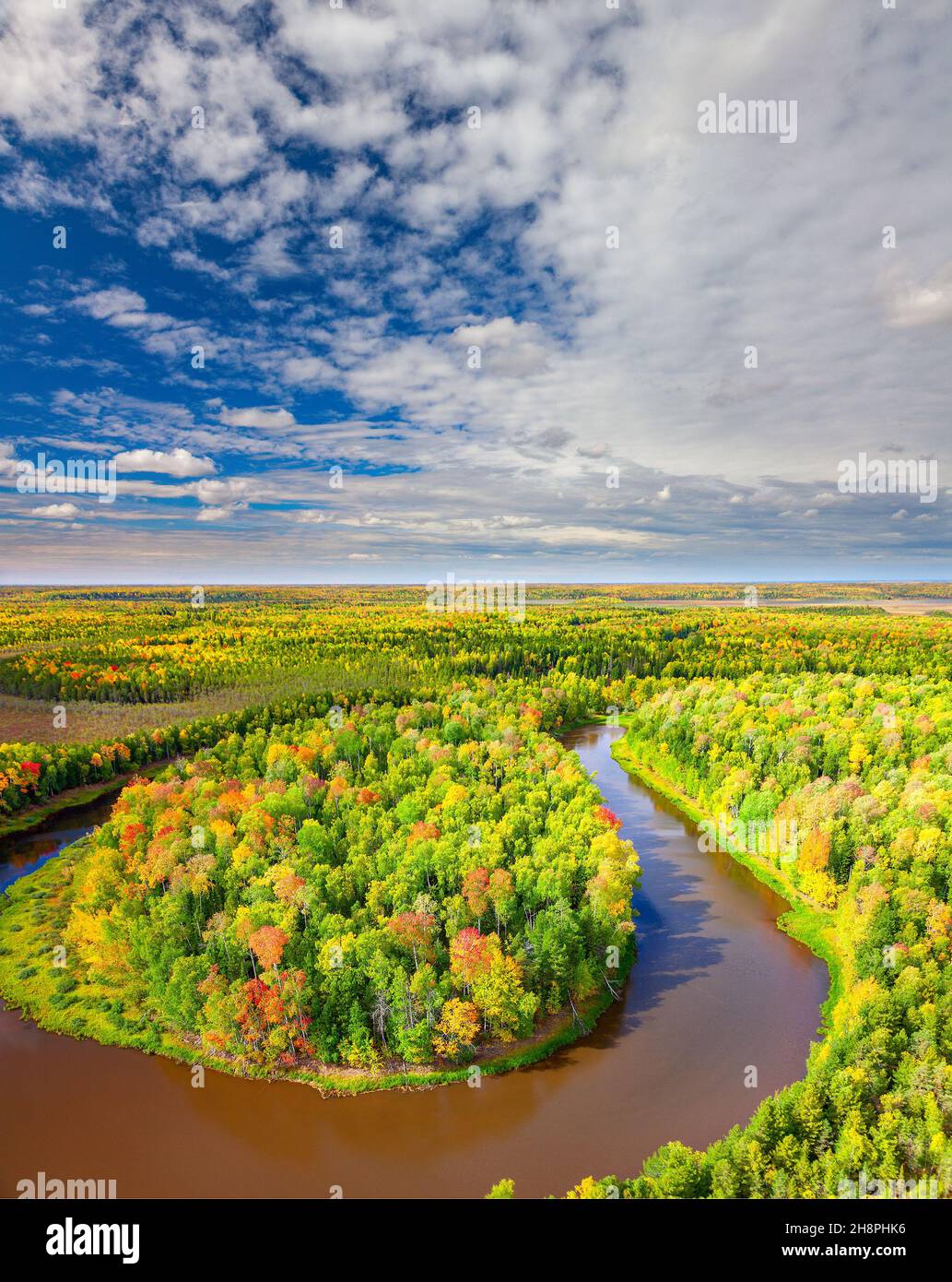 Aerial view forest under clouds hi-res stock photography and images - Alamy
