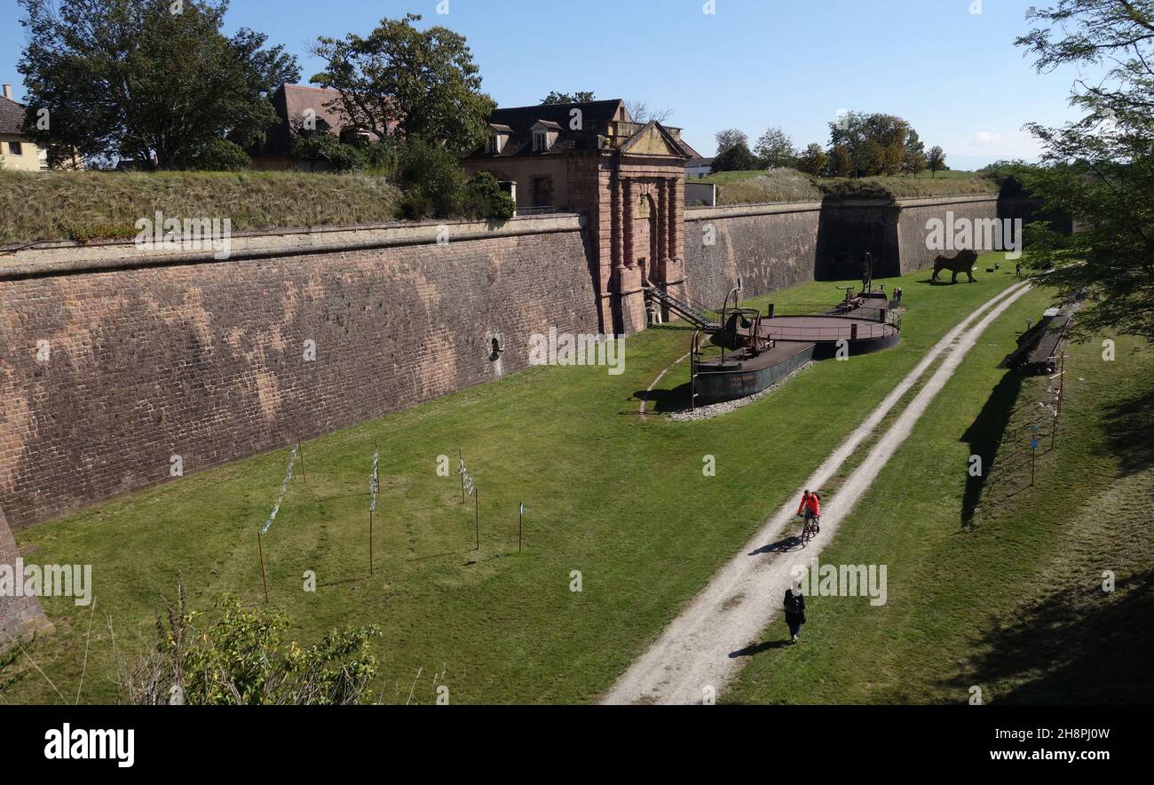 Neuf Brisach, Alsace, France. France, Alsace, Neuf-Brisach, citadel ...