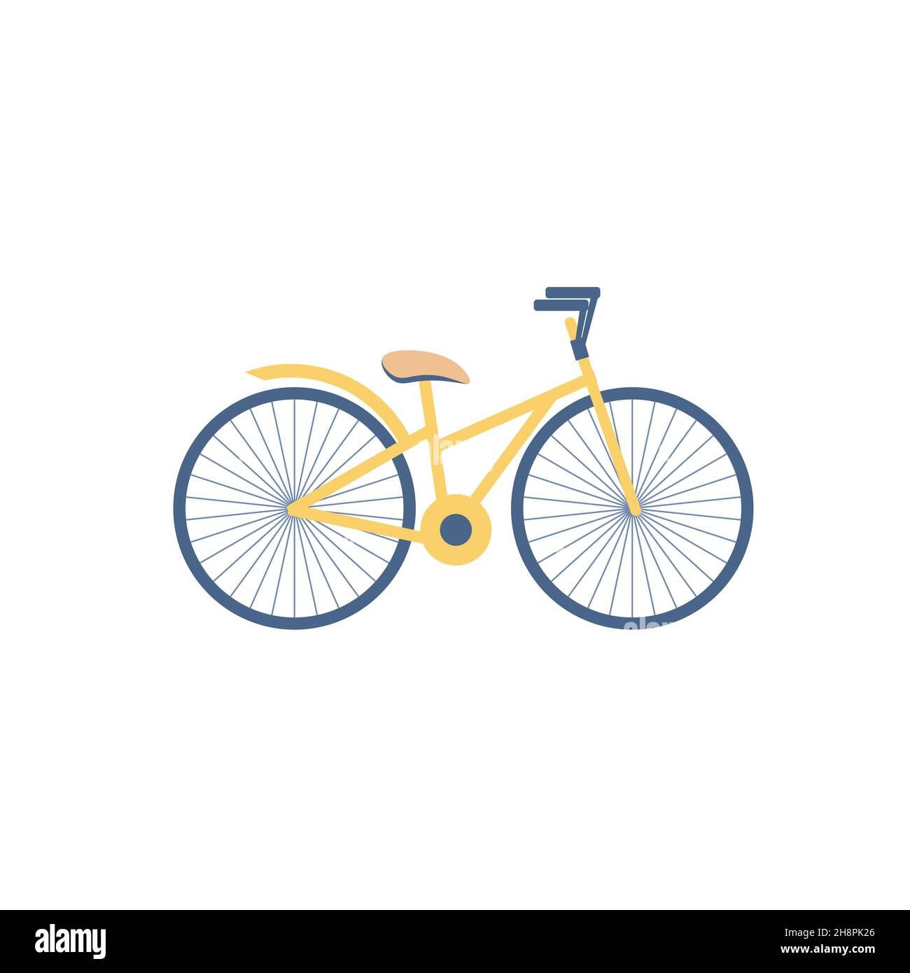 Flat cartoon bicycle,healthy lifestyle,sports activities vector ...