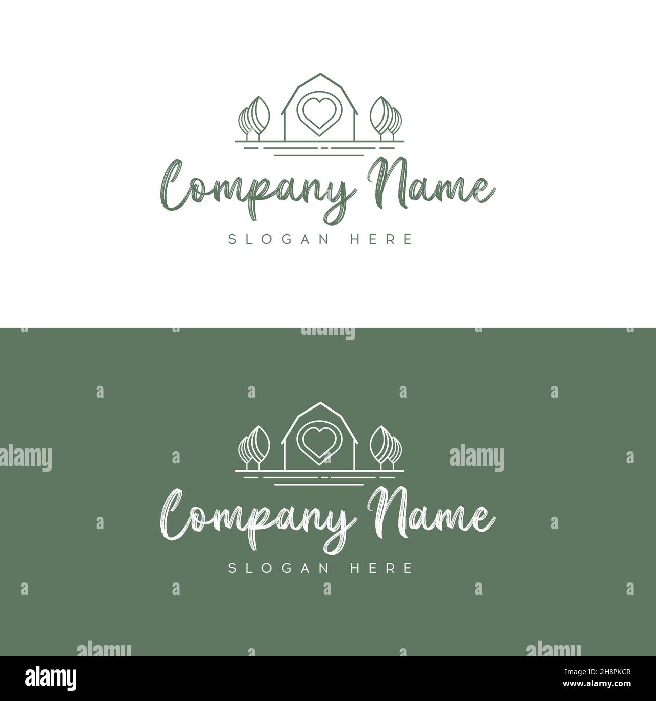Natural Chestnut leaf logo.Stylish green leaves of chestnut. Farm logo ...