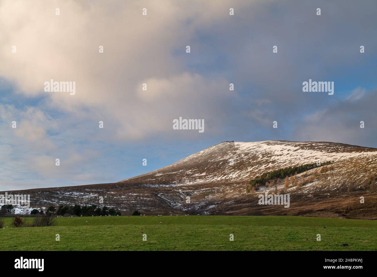 DUFFTOWN, MORAY, SCOTLAND - 1 DECEMBER 2021: This is the peak of Moray ...