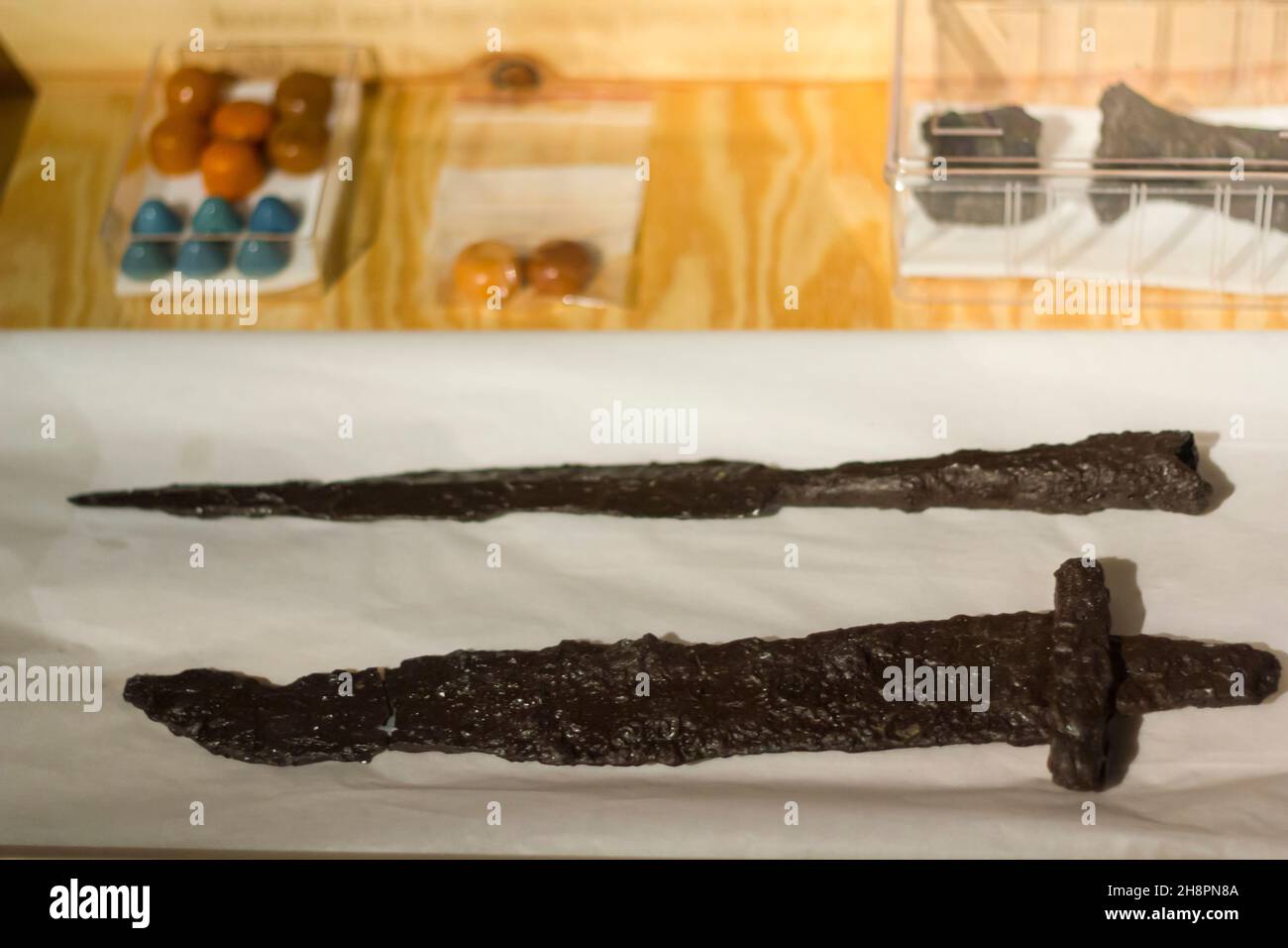 Old medieval iron swords Stock Photo - Alamy