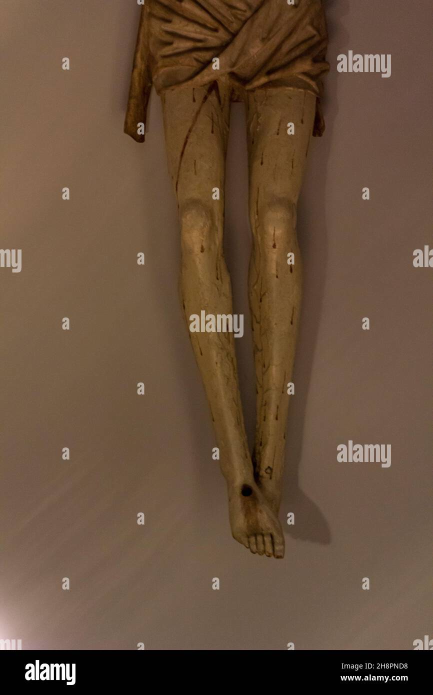 Bergen, Norway - CIRCA September 2021: Jesus Christ legs in the The ...