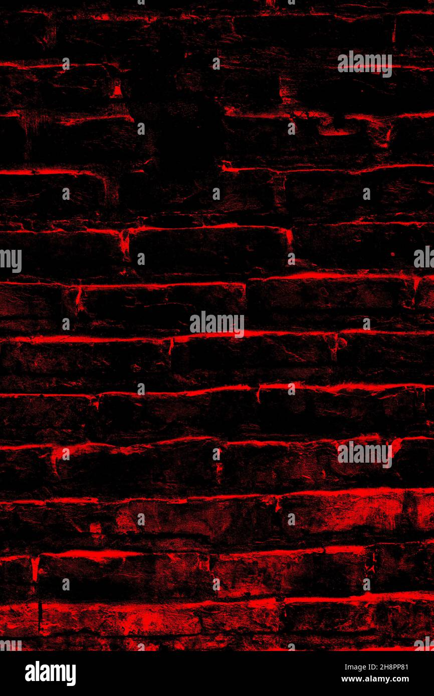 Red brick pattern on dark with grunge texture for background Stock ...