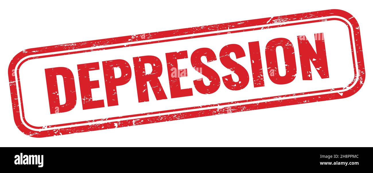 Depression red text on Cut Out Stock Images & Pictures - Alamy
