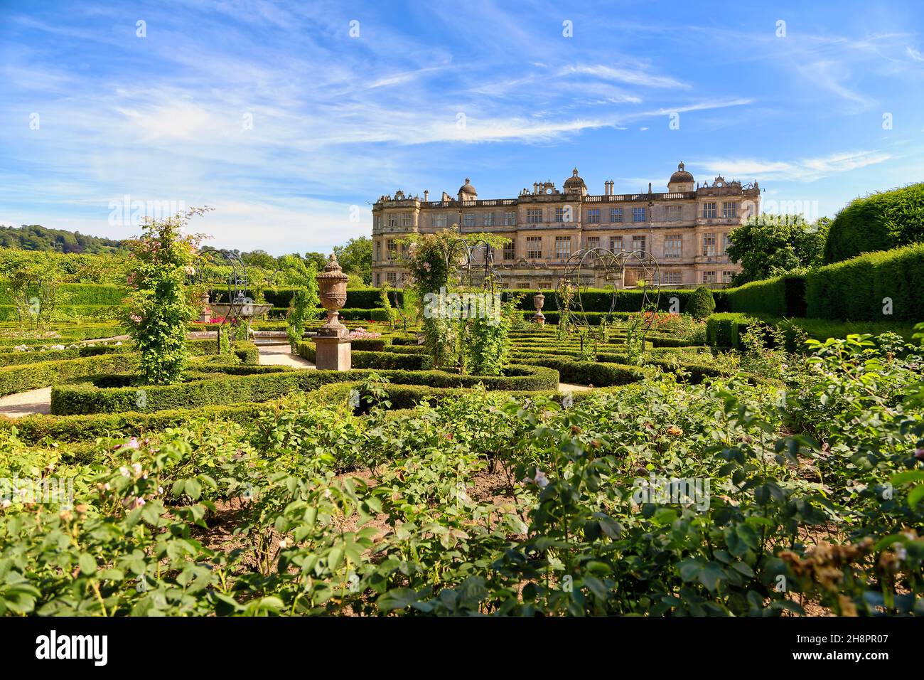 Longleat, Wiltshire, UK - July 17 2014: The Love Labyrinth Rose Garden ...