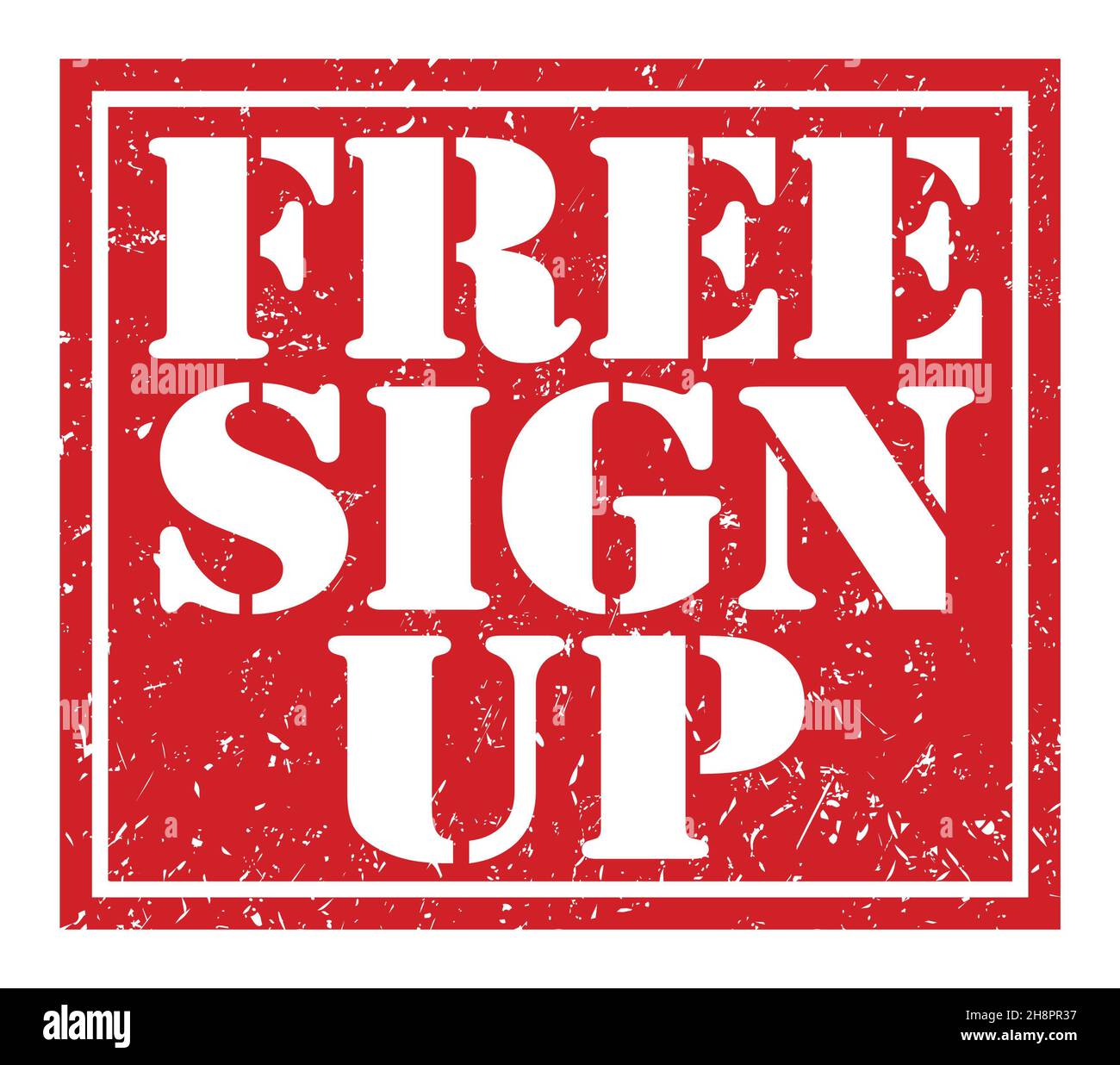 Free sign up red hi-res stock photography and images - Alamy