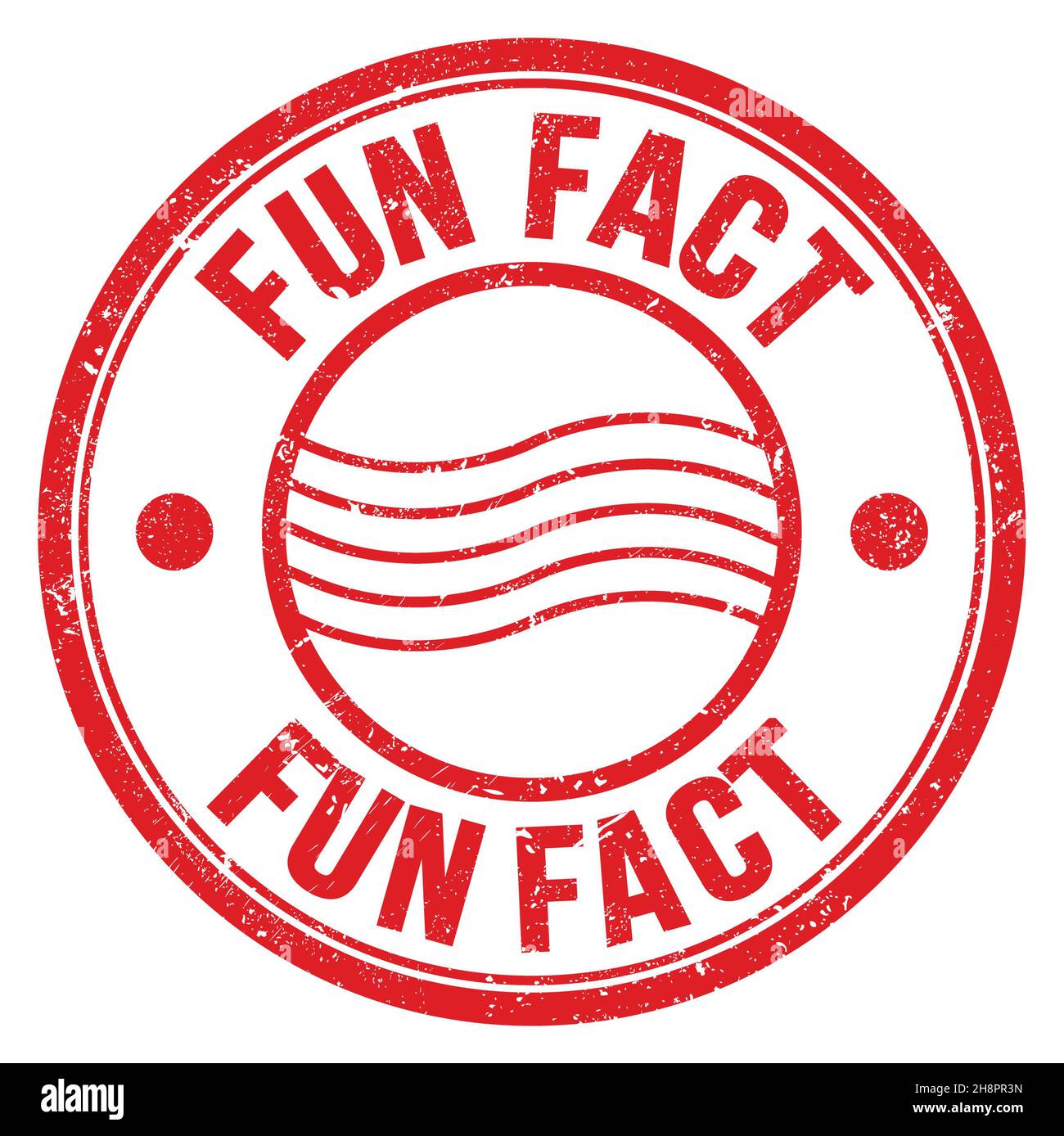 FUN FACT word written on red round postal stamp sign Stock Photo - Alamy