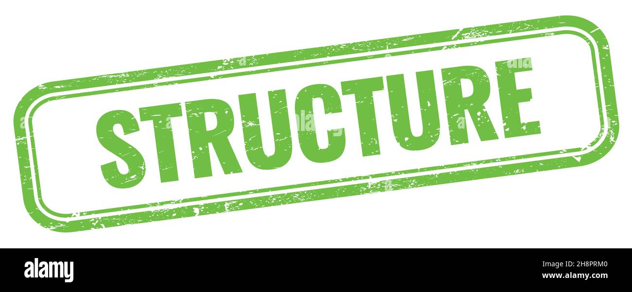 STRUCTURE, word written on green rectangle stamp Stock Photo - Alamy