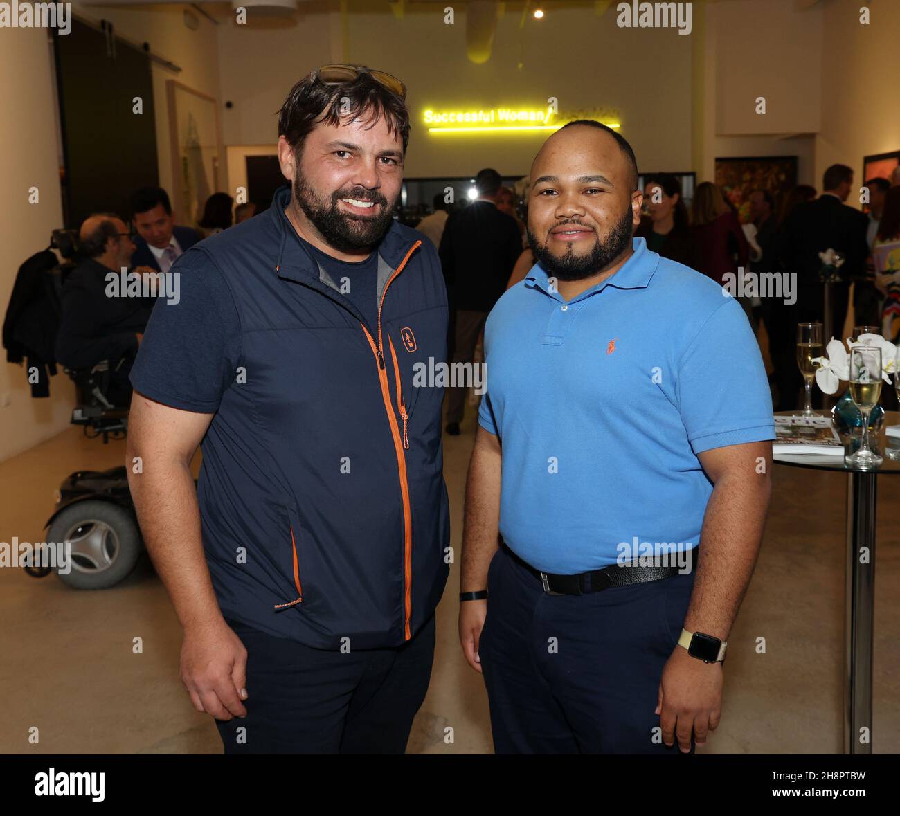 MIAMI, FL-NOV 30: Brian Frasca and Christian Stone are seen at El ...