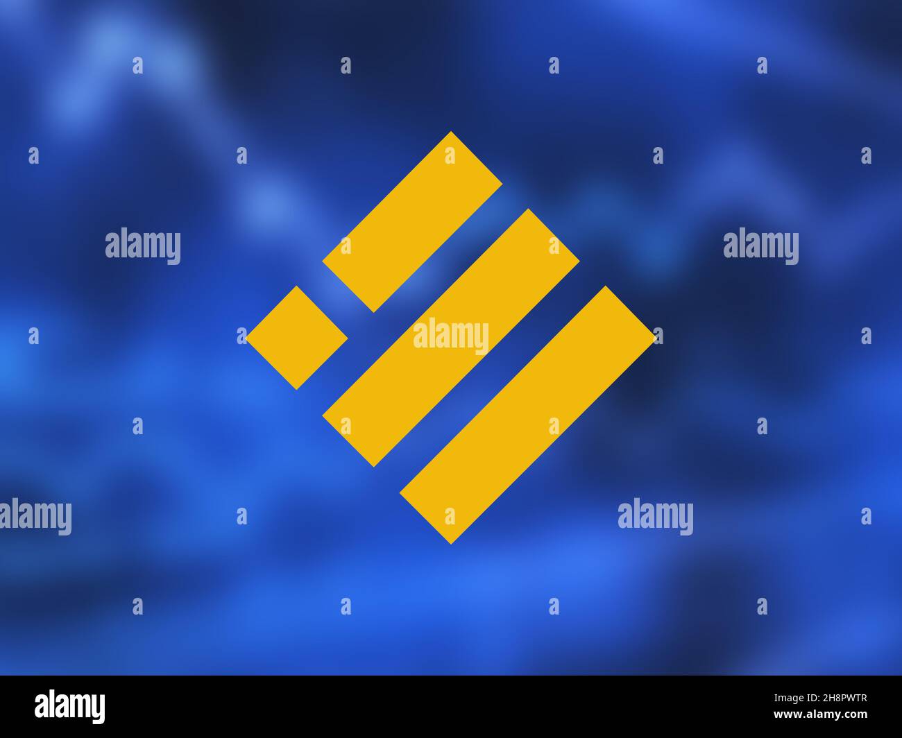 Binance USD,BUSD, Cryptocurrency symbol in graph illustration with peer ...