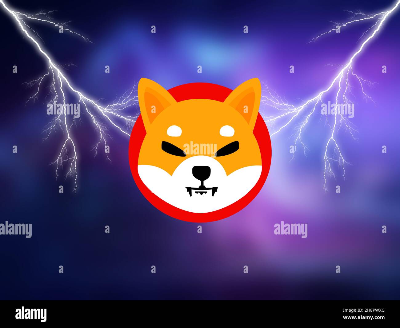 Shiba inu,shib, Cryptocurrency symbol in graph illustration with peer ...
