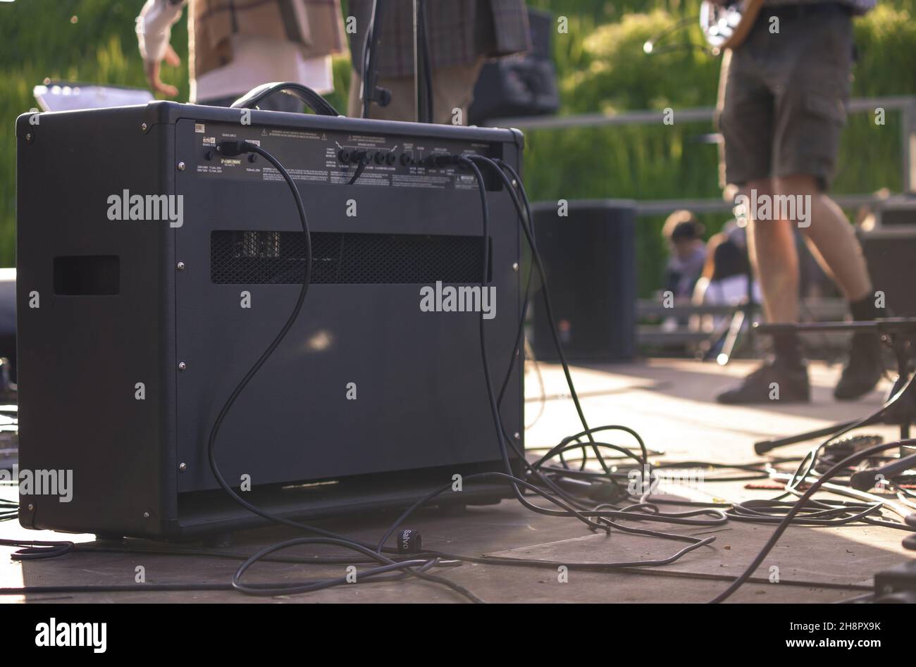 Guitar amp on stage hi-res stock photography and images - Alamy