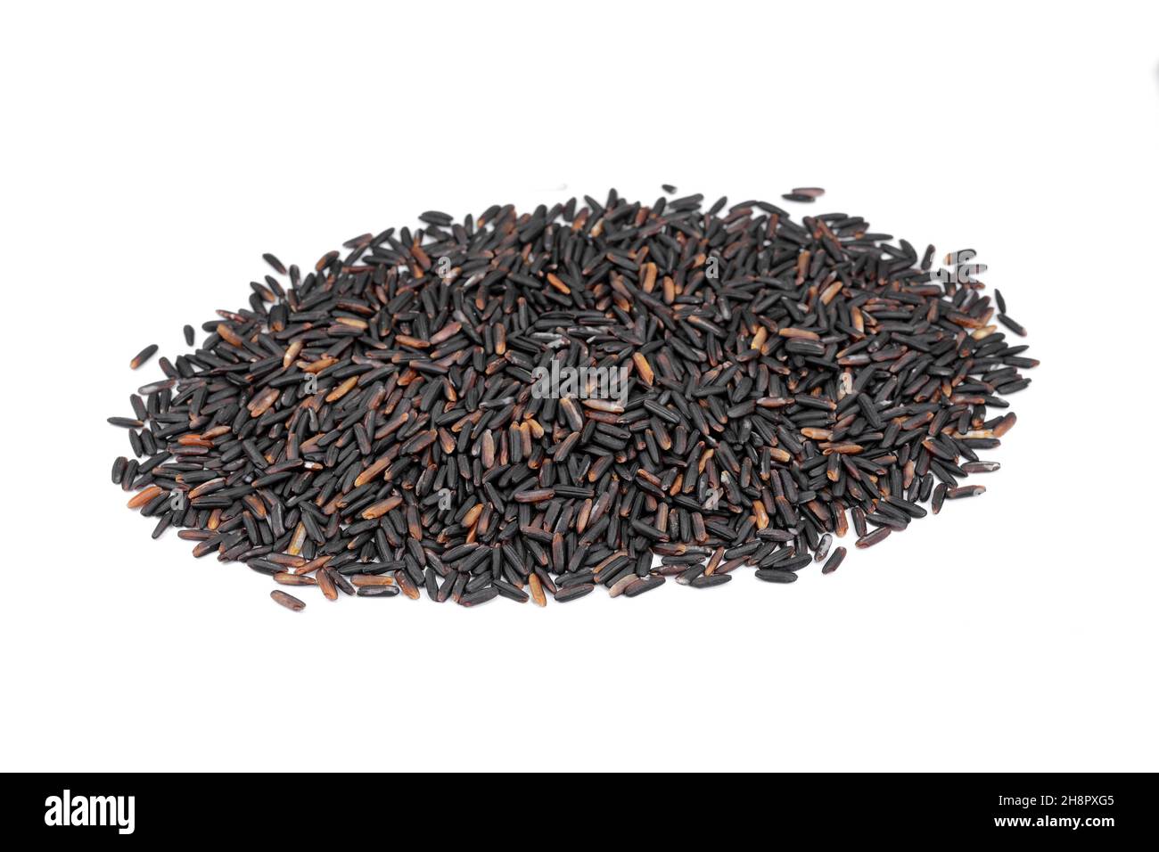 Thai black jasmine rice (Rice berry). Brown Rice isolated. Organic ...