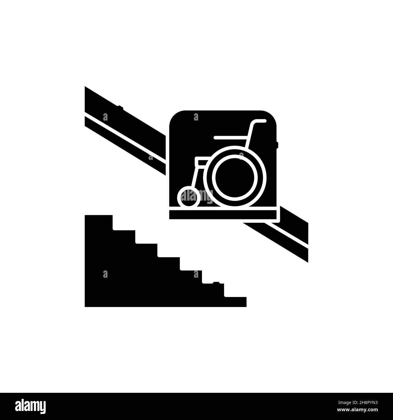 Wheelchair mobility lift Stock Vector Images - Alamy