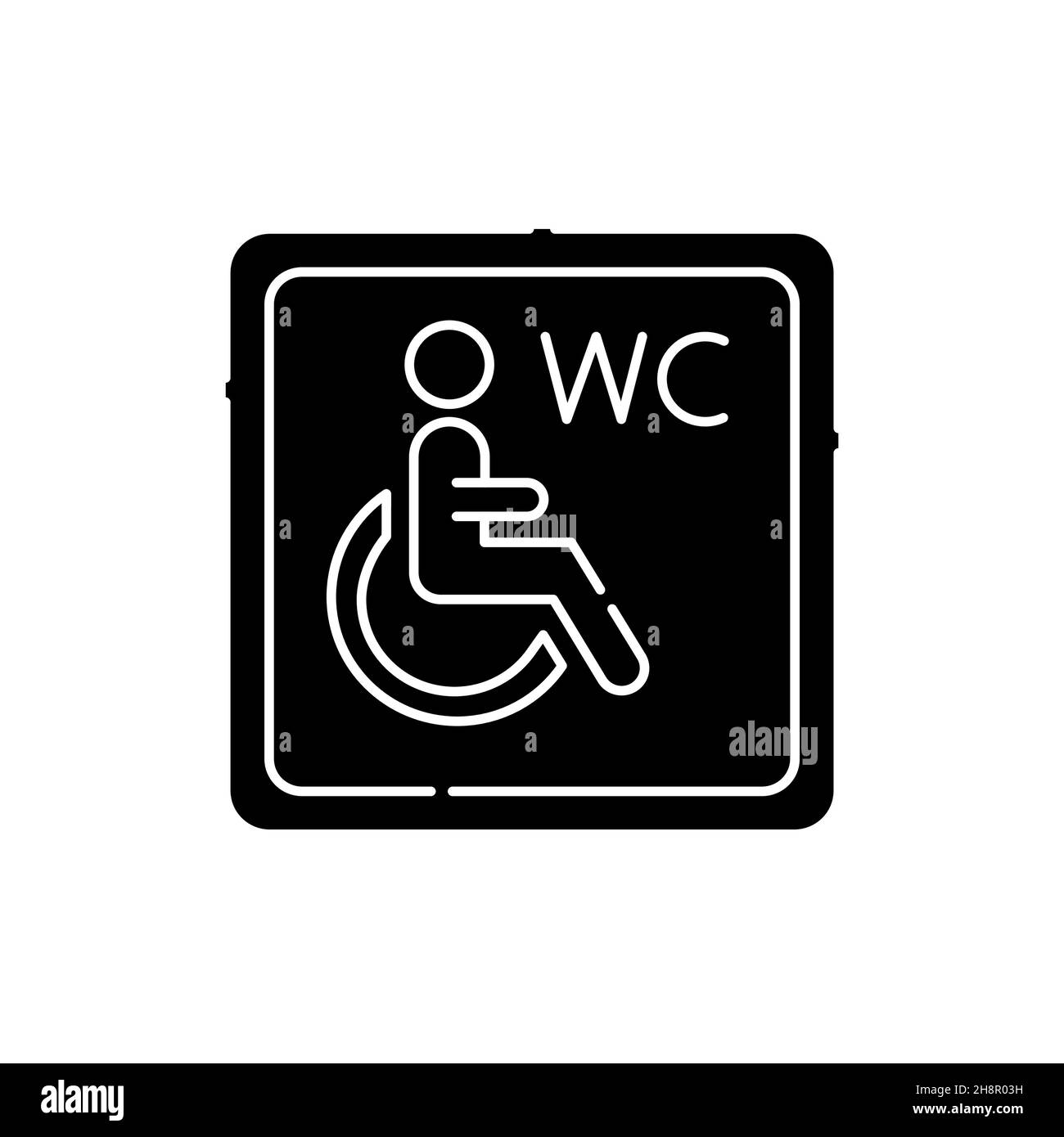 Disabled toilet color line icon. Disability. Isolated vector element ...