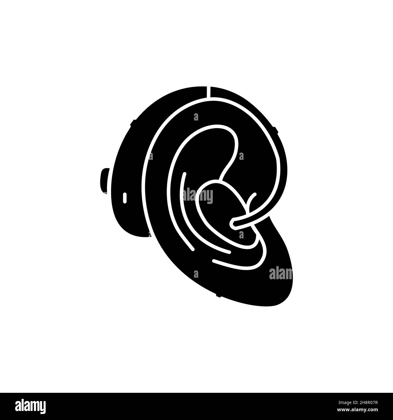 Hearing aid color line icon. Disability. Isolated vector element ...