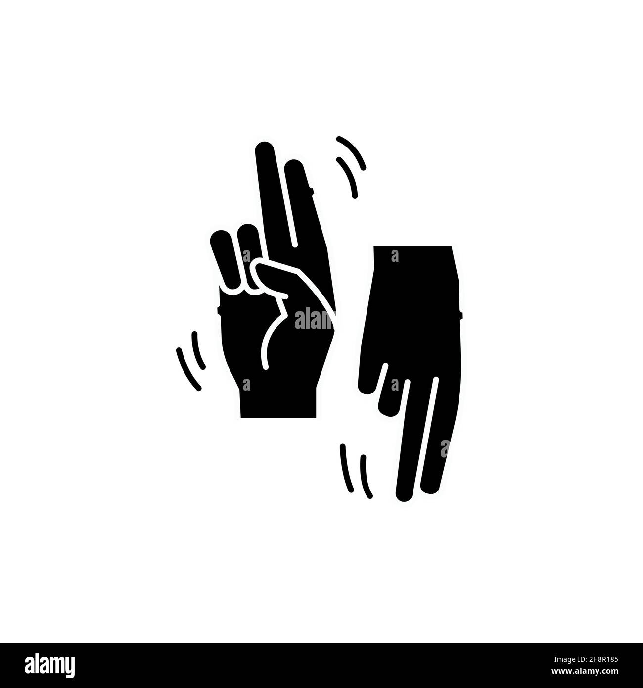 Sign language color line icon. Disability. Isolated vector element ...