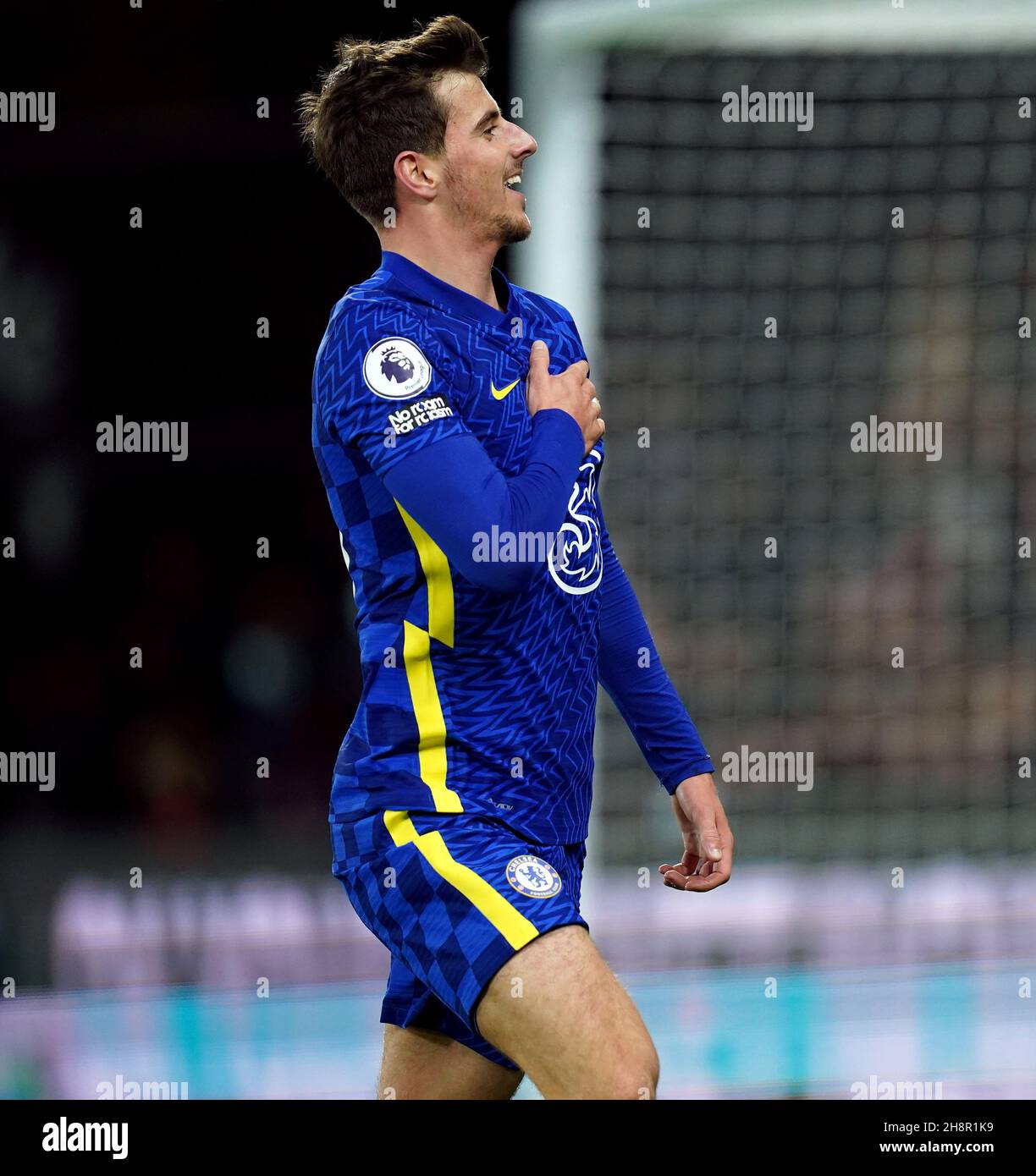 Chelsea's Mason Mount celebrates scoring the opening goal of the game ...