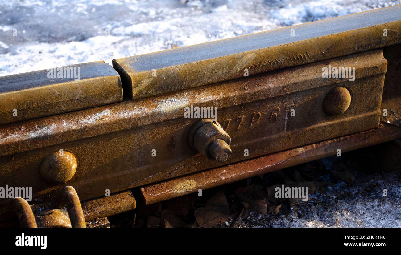 Abstract background for transport. Rails switch point of switch arrows ...