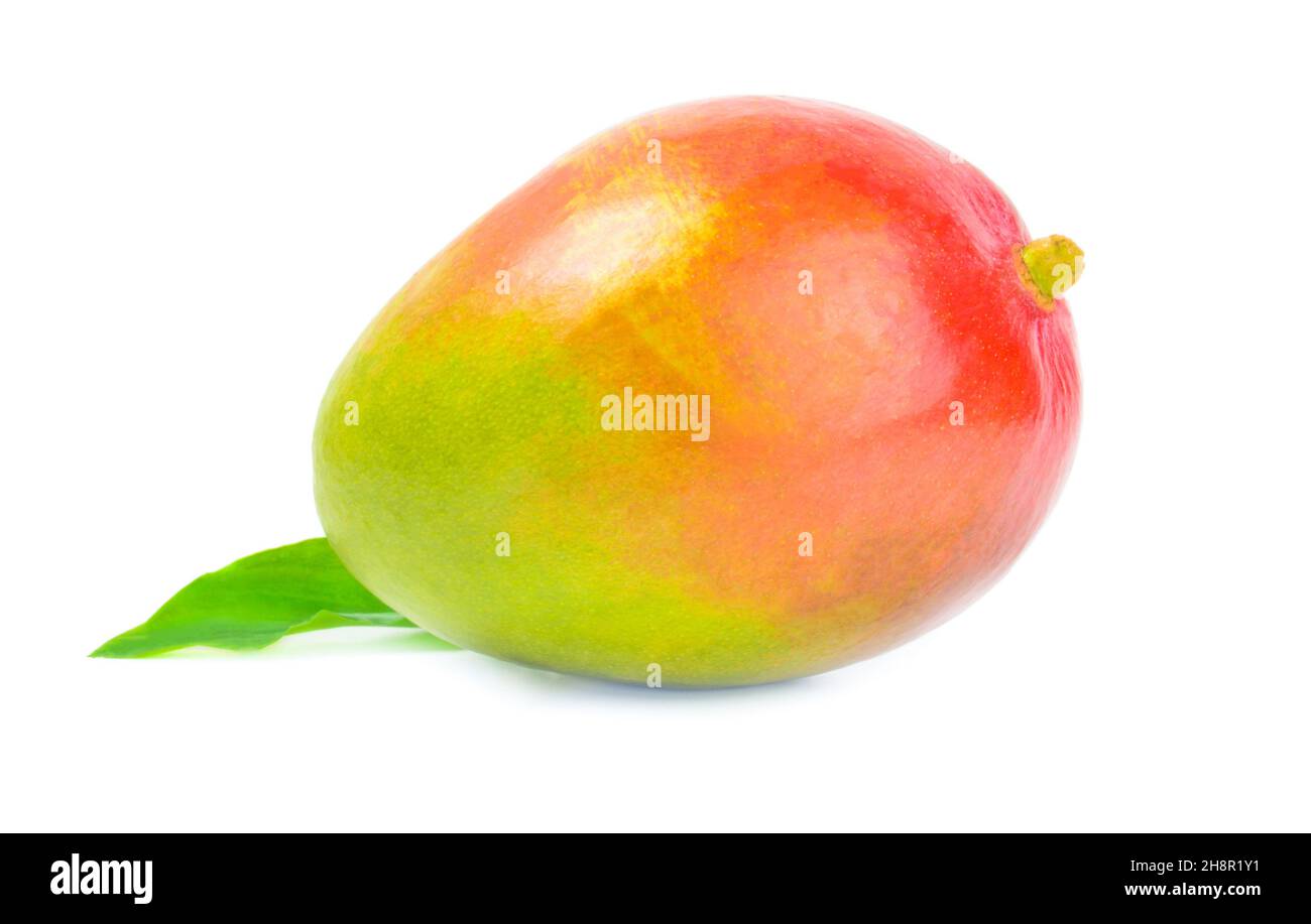 Red mango isolated on a white background cutout Stock Photo - Alamy