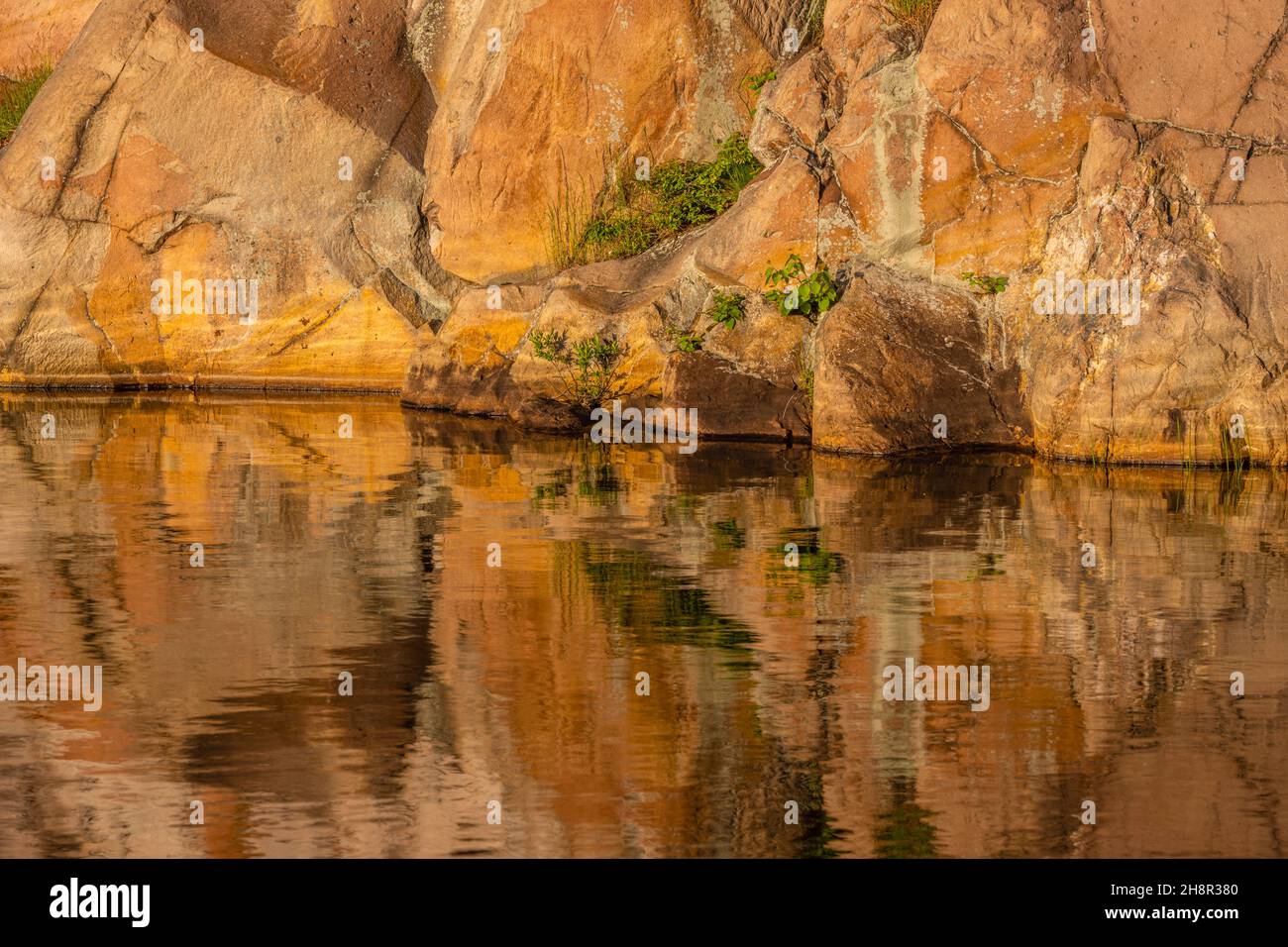 Reflections in George Lake, Killarney Provincial Park, Killarney ...
