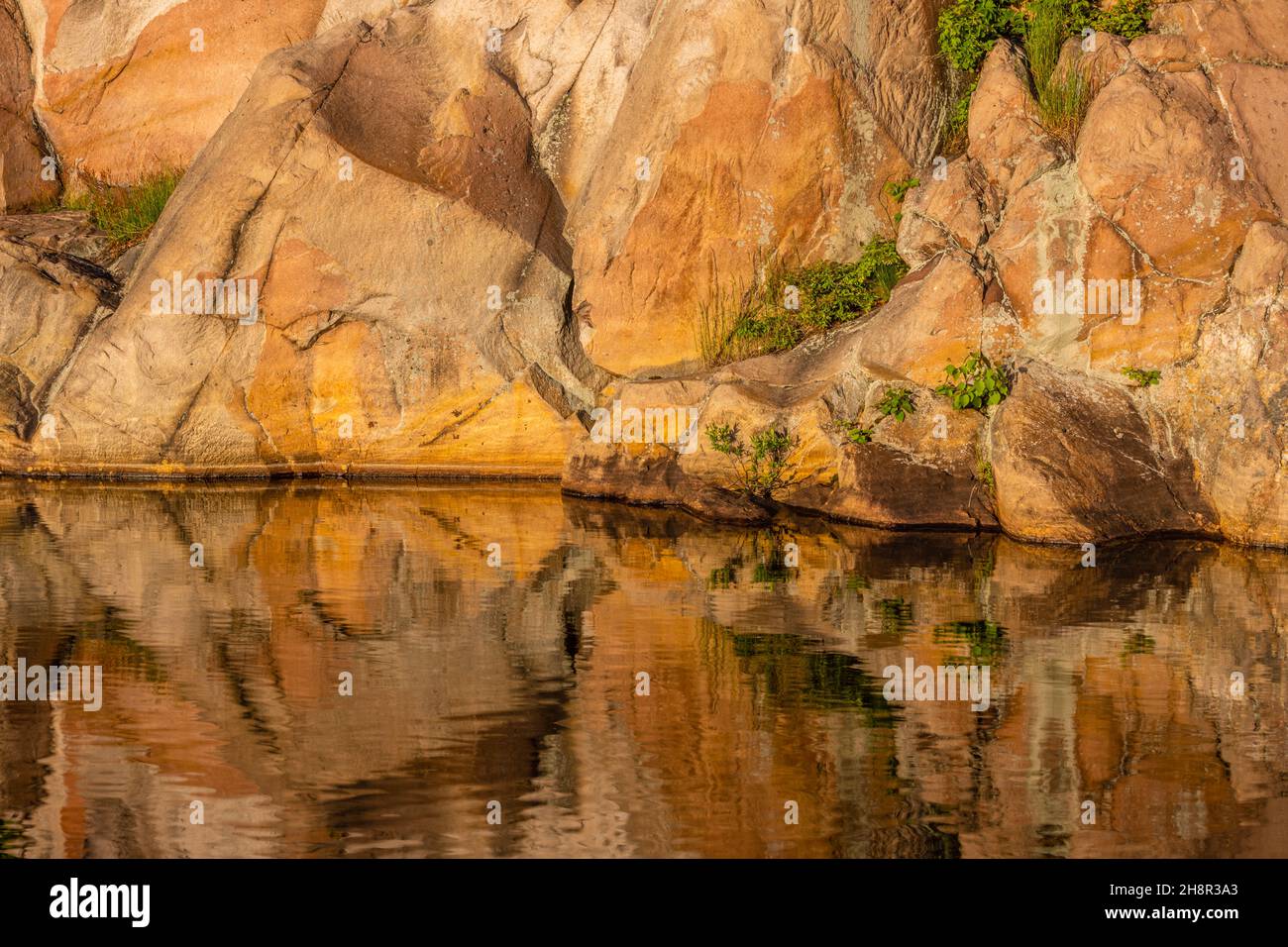 Reflections in George Lake, Killarney Provincial Park, Killarney ...