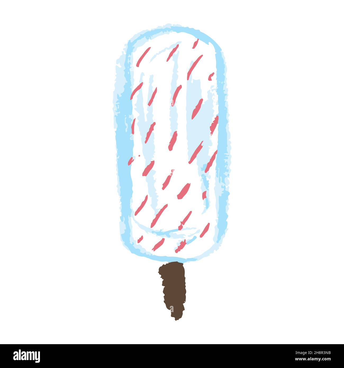 Icon in hand draw style. Ice cream. Vector illustration. Drawing with ...