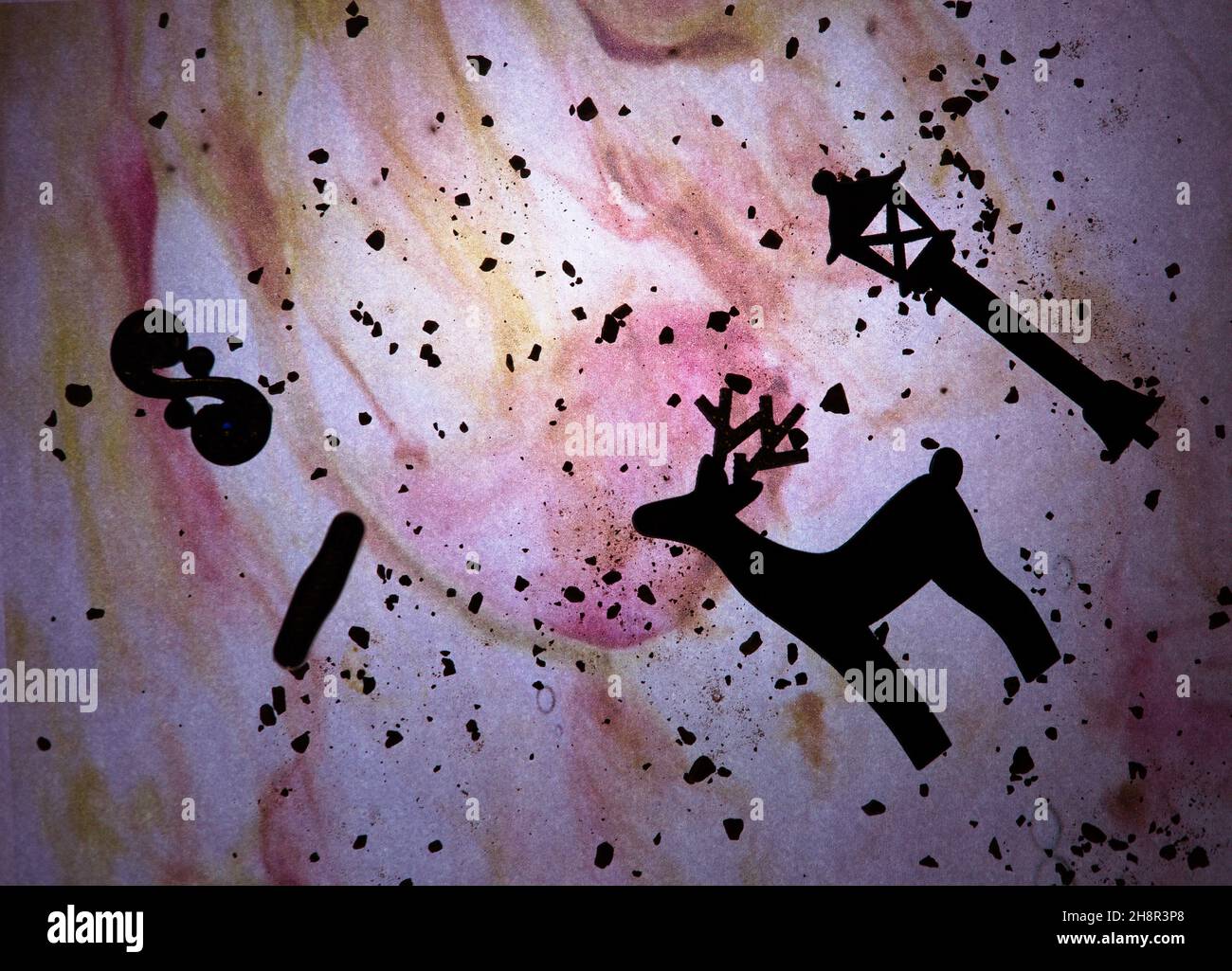 Abstract cover four - ' Silhouettes Alone in a Storm' Stock Photo - Alamy