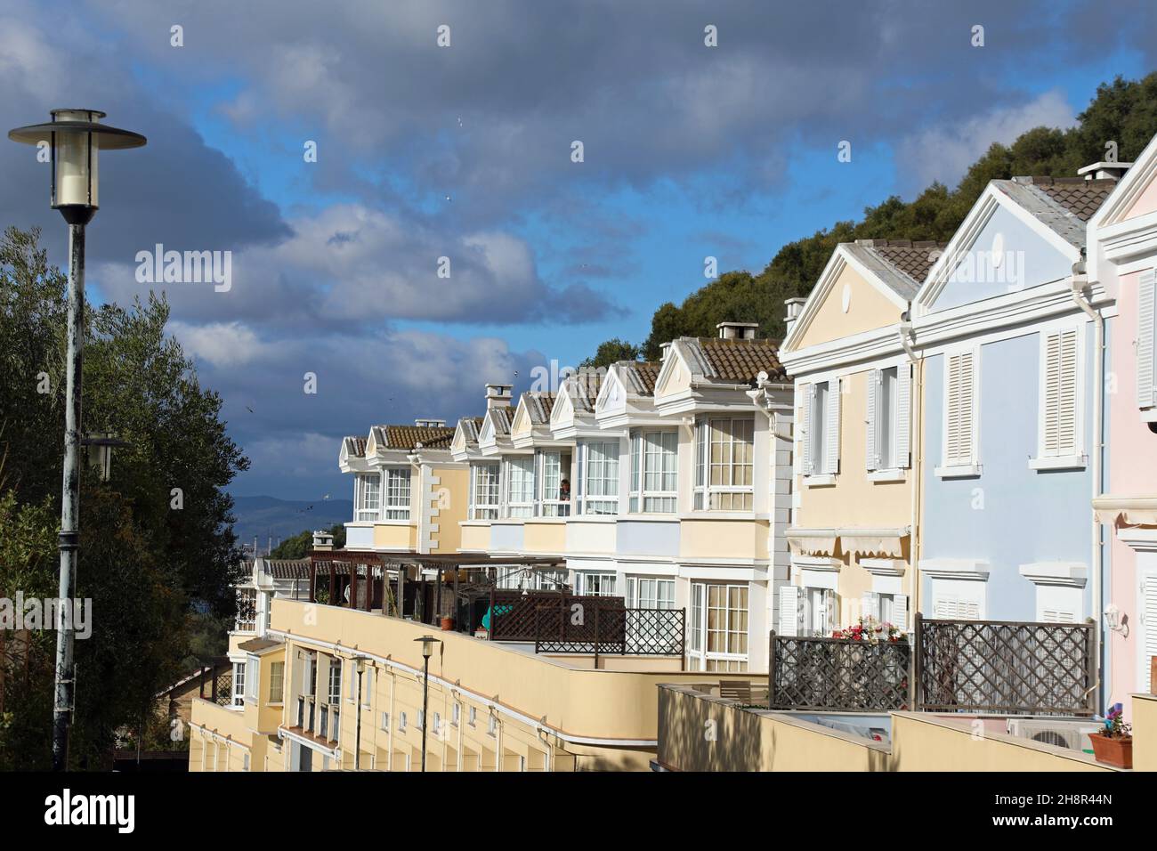 Sunset Close on Windmill Hill Road in Gibraltar Stock Photo - Alamy