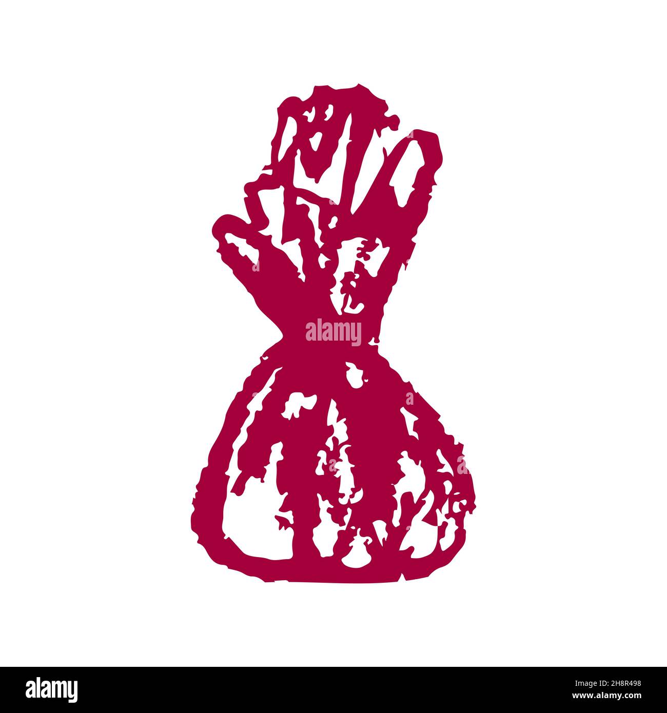 Icon in hand draw style. Vector illustration. Candy. Drawing with wax ...