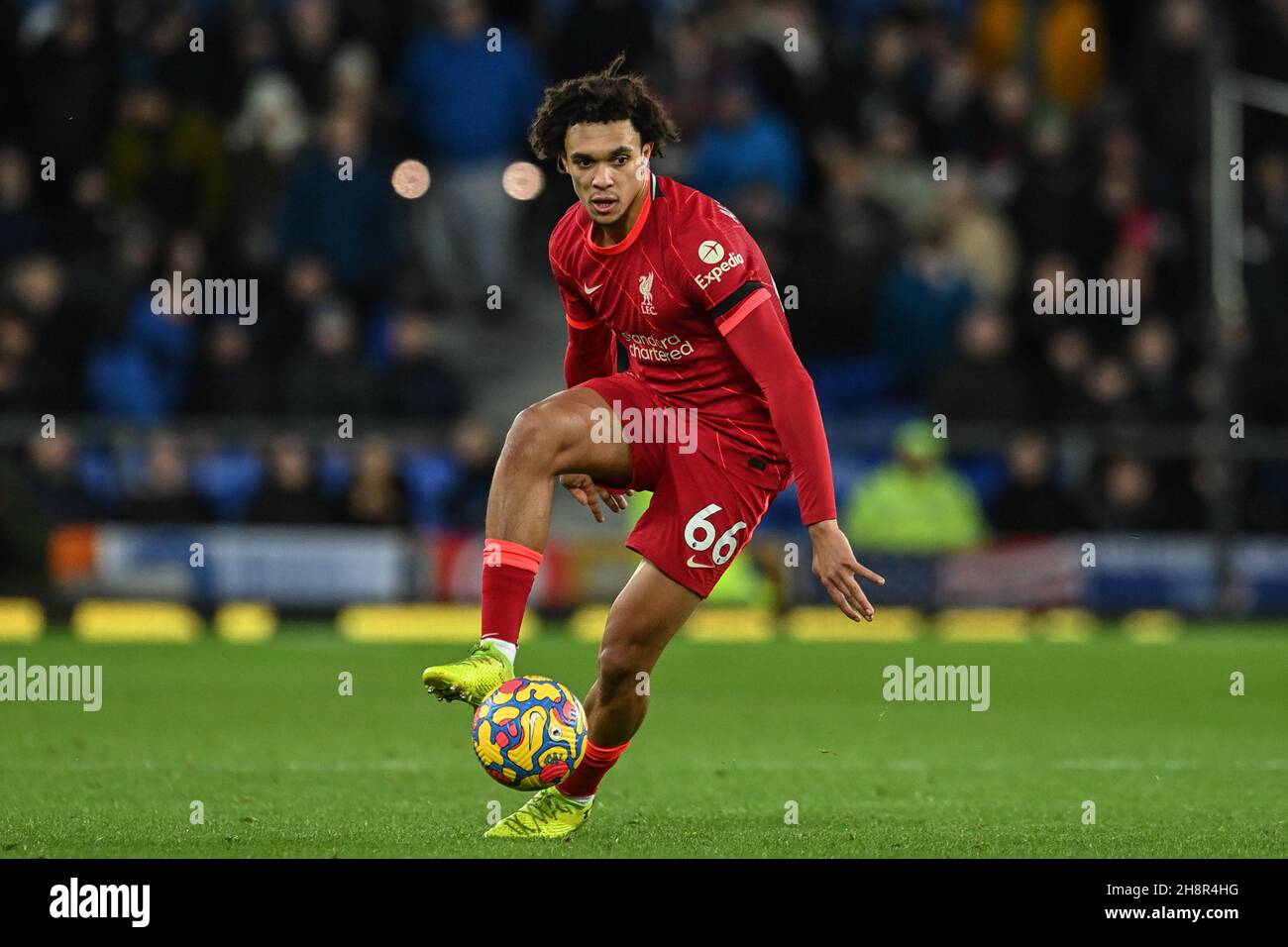 Trent Alexander-Arnold #66 of Liverpool in action during the game Stock ...