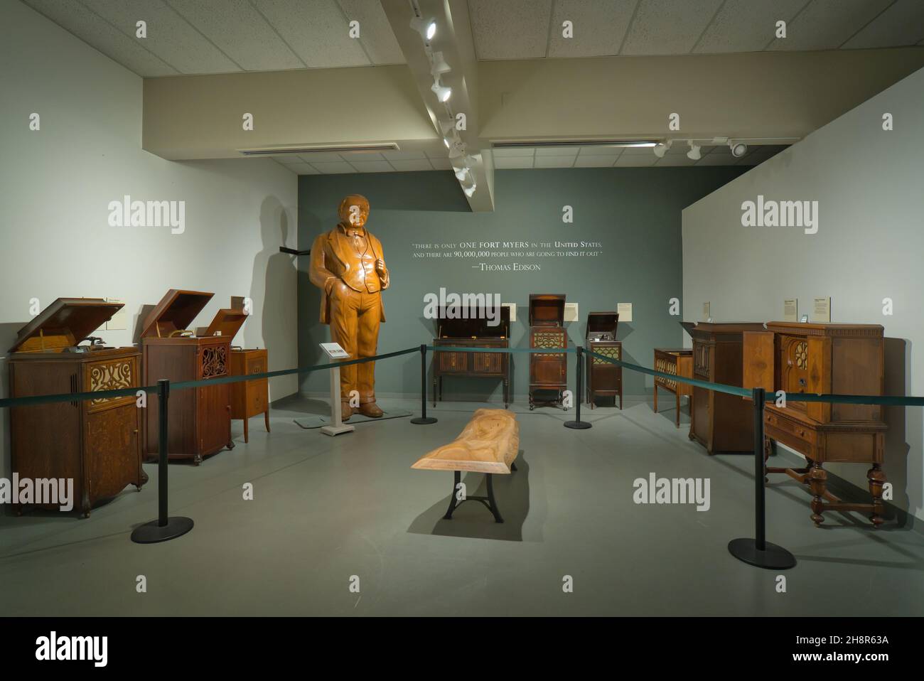 Edison sculpture in museum in Fort Myers, Florida Stock Photo - Alamy